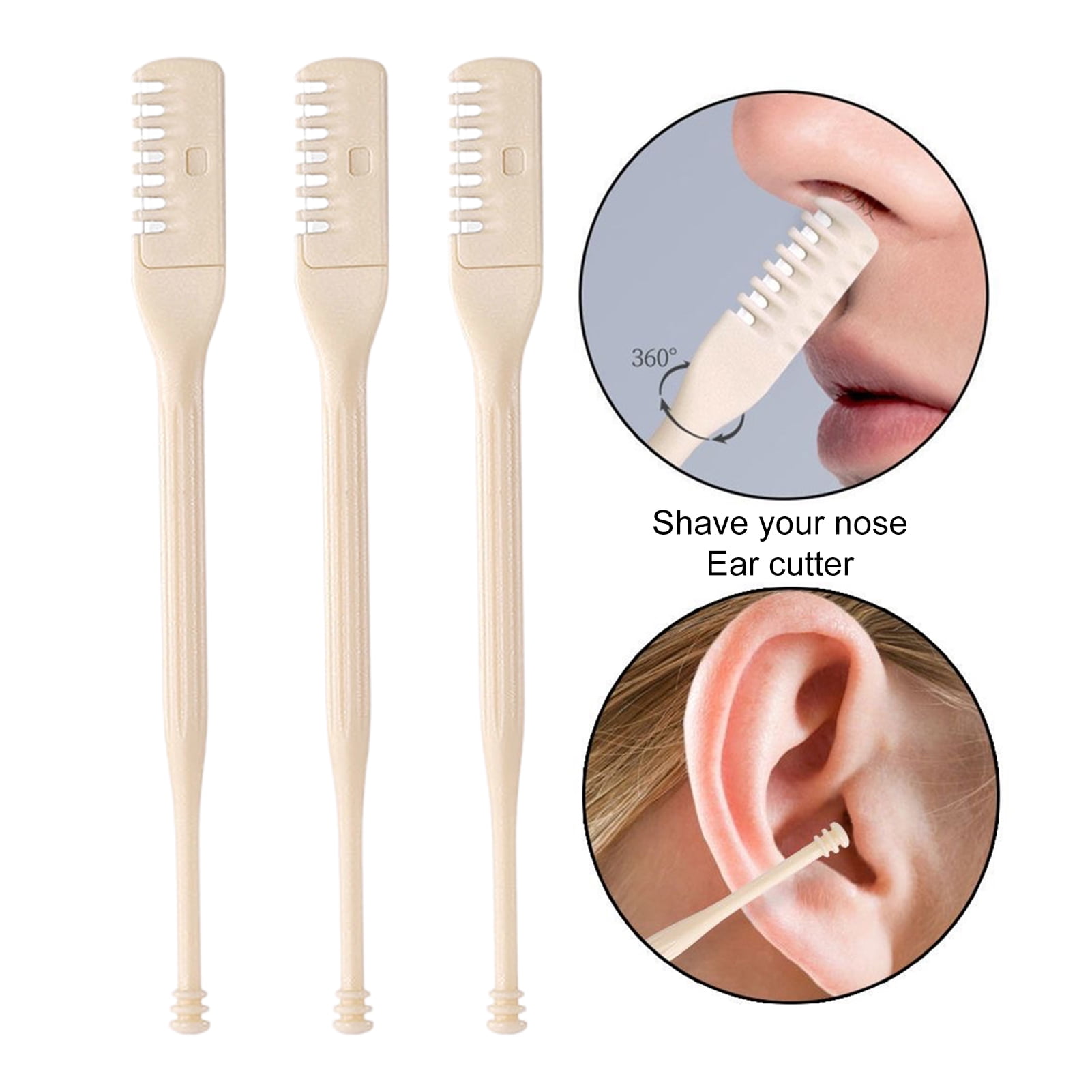 Click here for Visland 4pcs 2-In-1 Nose Hair Trimmer Stainless St... prices