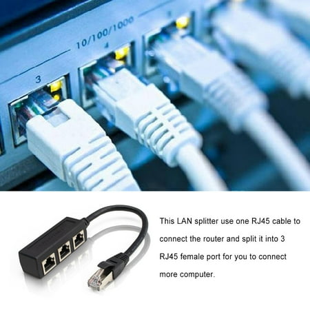 kurtrusly Ethernet Adapter Splitter Cable Professional Reusable LAN ...