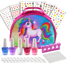 Hot Focus Scented Nail Boutique 168 Piece Unicorn Theme Nail Art Kit ...