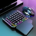RGBs Illuminated Single Handed Gaming Keyboards With Ergonomic Wrist ...