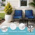 Abstract Outdoor Cushion Covers, Blue Stripe Geometric Swirling Shape ...