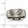 Primal Steel Titanium Swirl Design 8mm Satin Band - Walmart.com