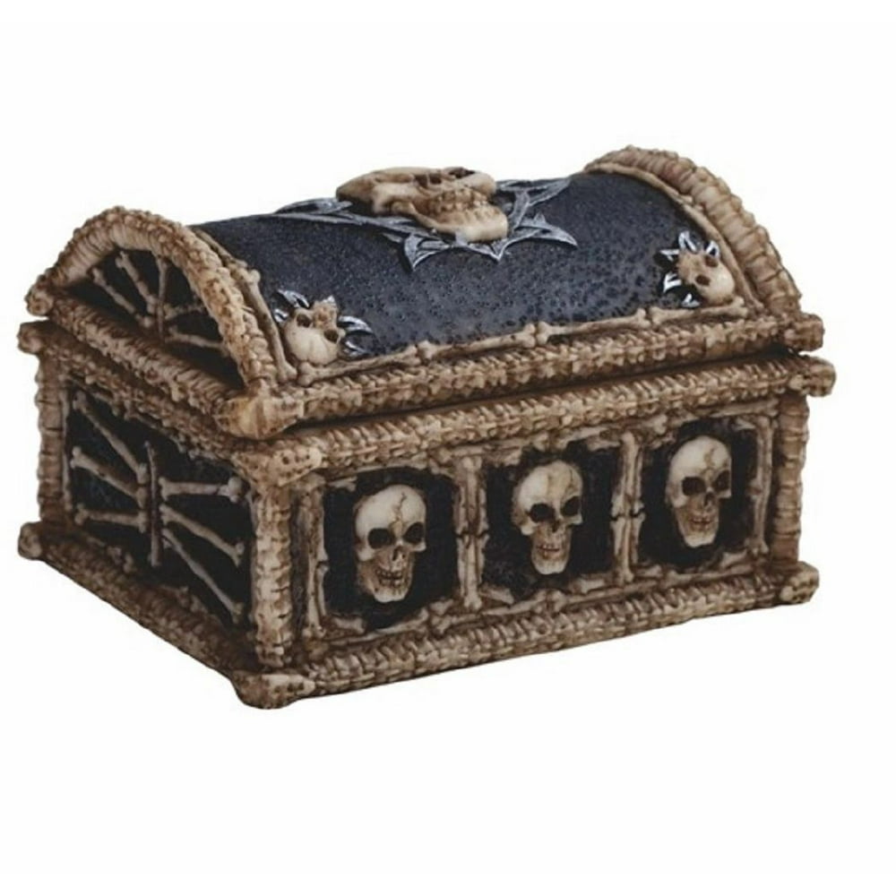 FC Design - FC Design 5.5"W Medieval Skull Black Jewelry Trinket Box ...