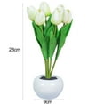 Sunjoy Tech Tulip Flowerpot Lamp Realistic Looking Battery Powered 6 ...