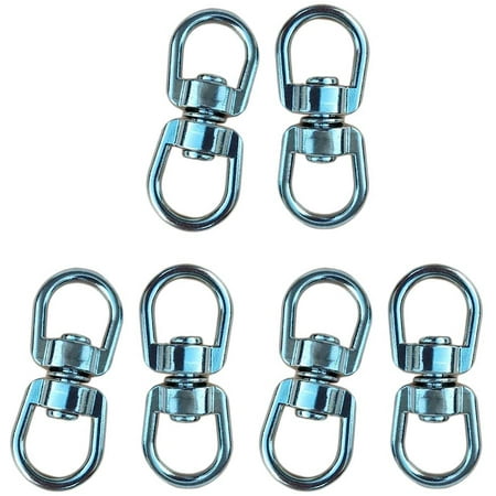 Pack of 6 Zinc Alloy Non-Rusting Smooth Swivel Hooks for Hanging ...