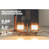 Designers Edge L14SLED Orange 1000-Watt Twin-Head Adjustable to 68 ...