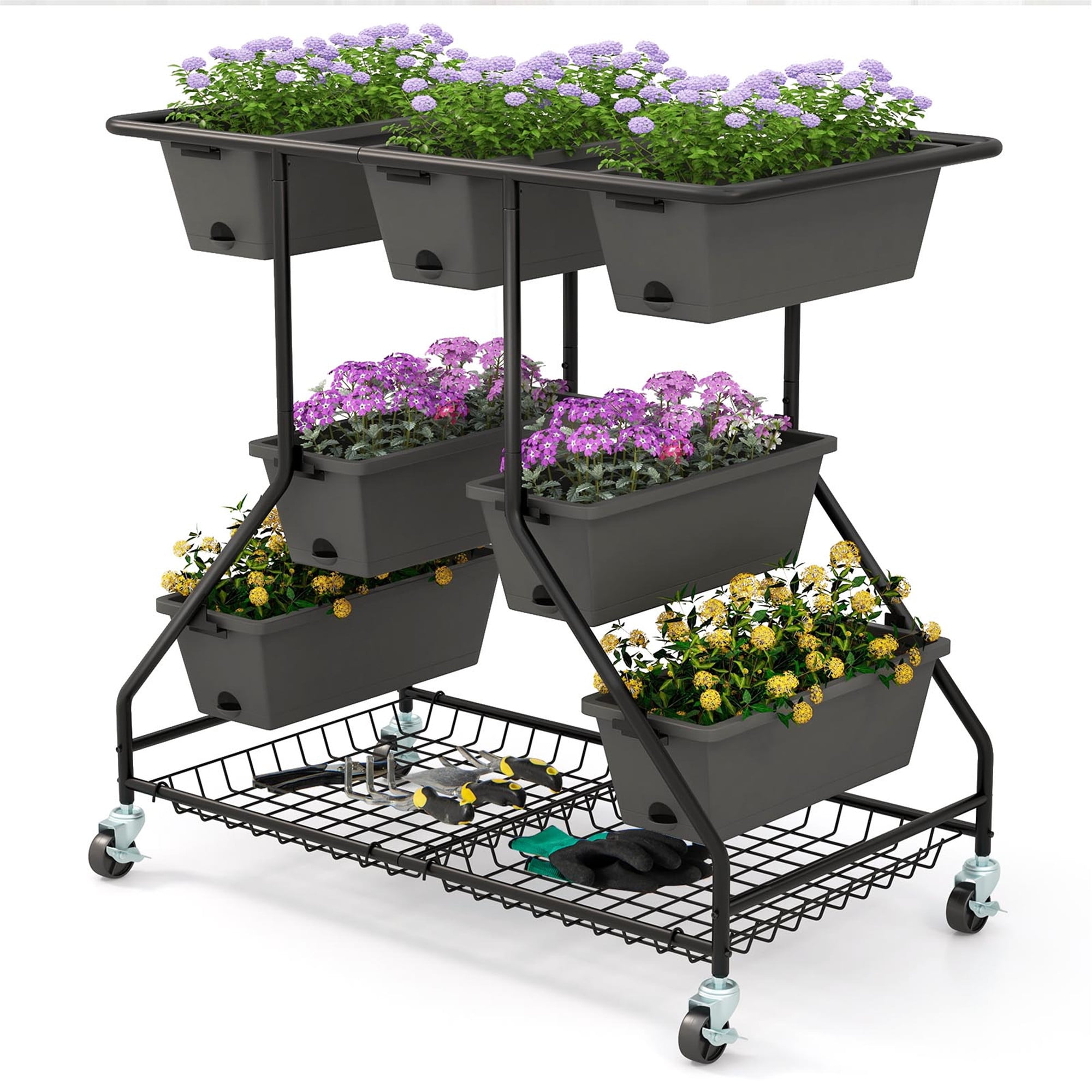 Click here for Gymax 3-Tier Vertical Raised Garden Bed W/ 7 Plant... prices