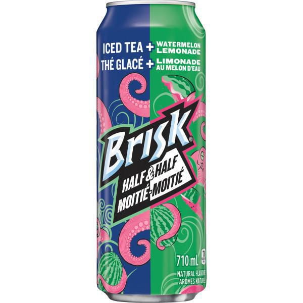 Brisk Half & Half Iced Tea + Watermelon Lemonade, 710mL Can - Walmart.ca