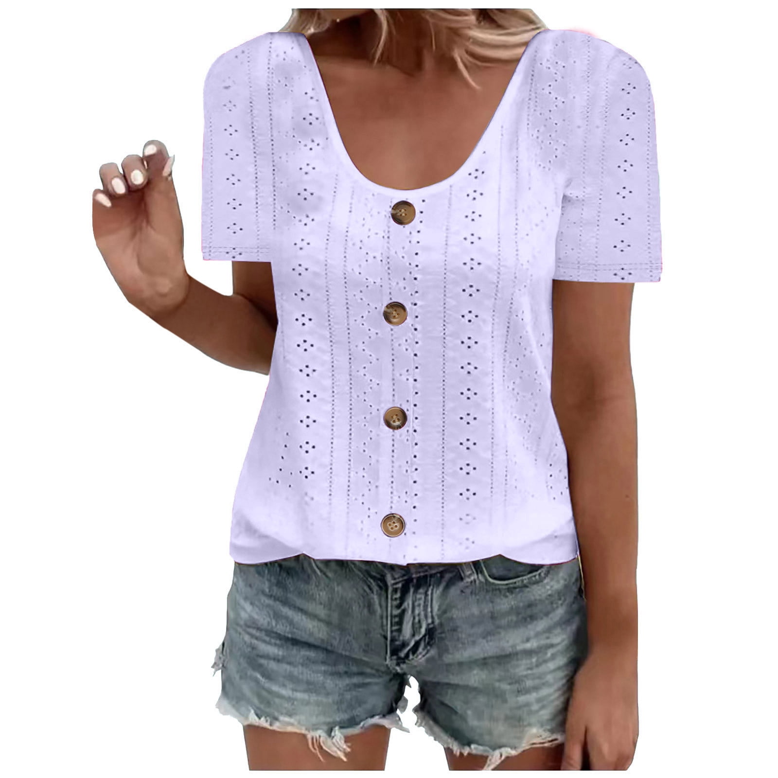 Click here for Asjyhkr Womens Summer Linen Tops Short Sleeve V Ne... prices
