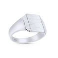 AFFY 10K White Gold Engravable Signet Ring Brush Finished On Top ...
