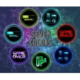 Dreamcontroller Gaming Coasters Set, USB Rechargeable LED, Gamer Room ...