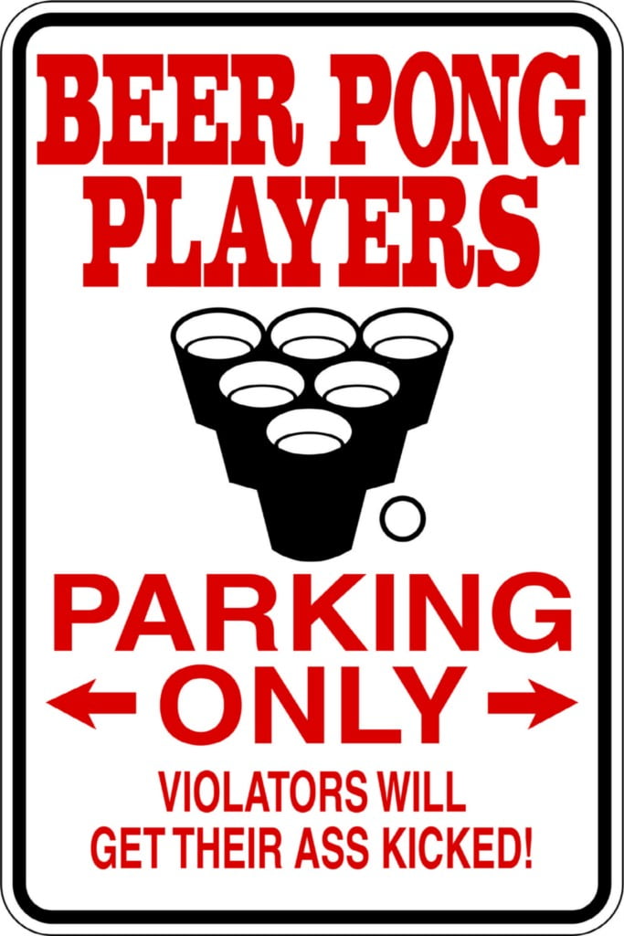 Wall Design Pieces Beer Pong Players Signs 9 Inches X 18 Inches ...