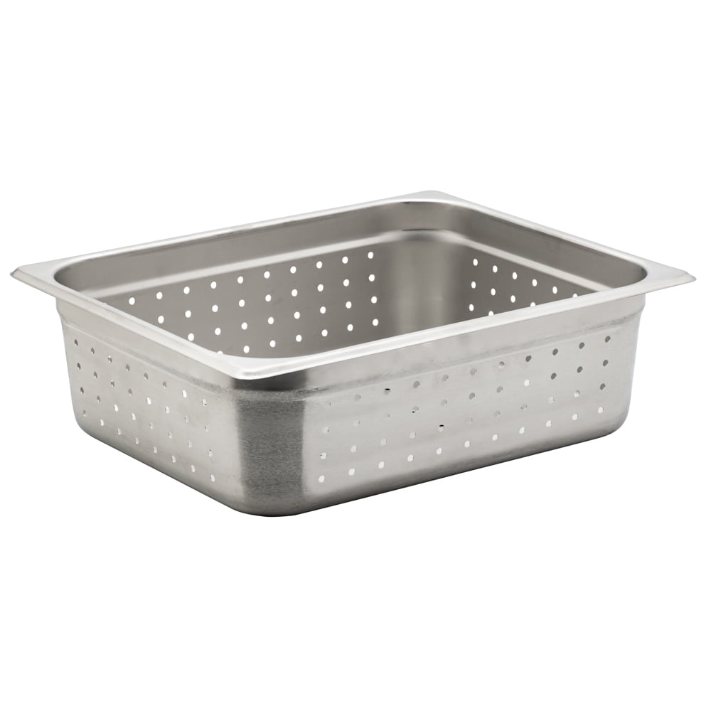 4" Half Size Perforated Stainless Food Pan, Each - Walmart.com