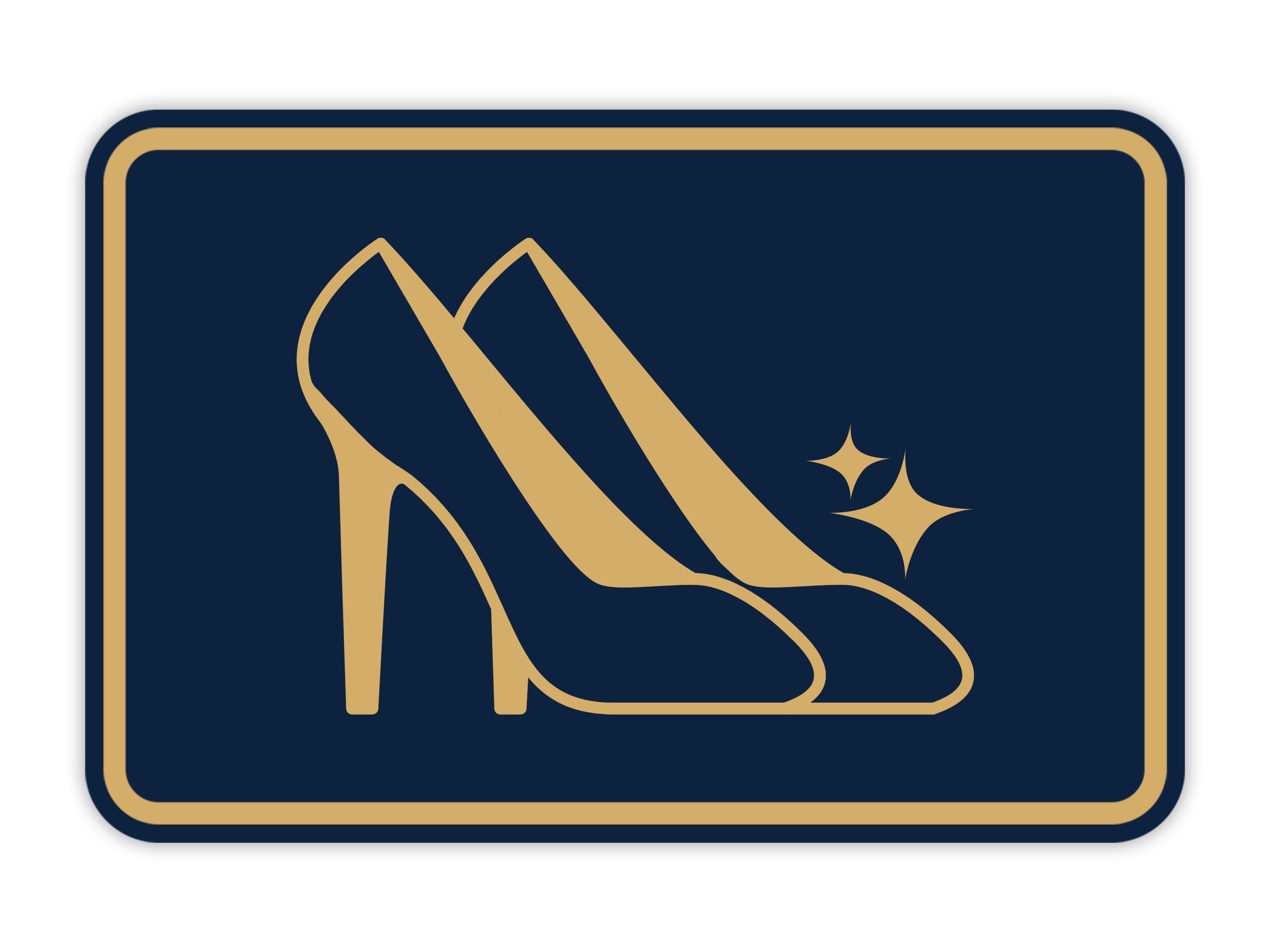 Signs ByLITA Classic Framed High Heels Graphic Sign (Navy Blue/Gold ...