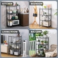 Powiller 4-Tier Foldable Metal Shelf, Heavy Duty Rack, Kitchen Units ...