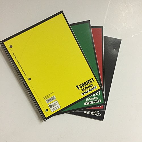 Norcom 1 Subject, Wide Ruled, 70 Sheet Notebooks (6 Pack Of Various ...