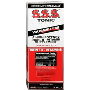 S.S.S. Trusted Iron and Vitamin B Complex Supplement Tonic Liquid, 20 ...