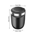 Agiufgs Car Ashtray with LED Light ABS Stainless, One-Hand Open Close ...