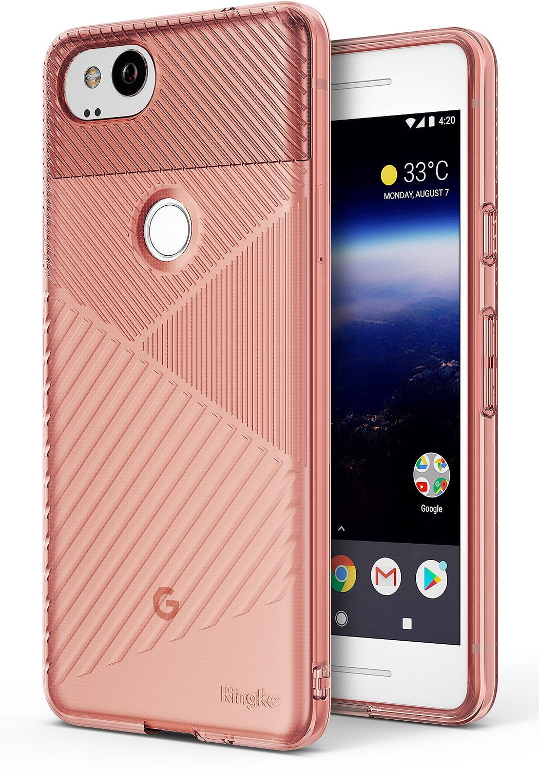 Ringke Bevel Case Compatible with Google Pixel 2, Minimalist Diagonal ...