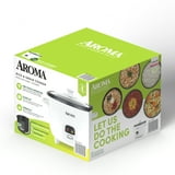 Aroma® 6-Cup Rice & Grain Cooker, 8X Bonded Granite Coating, White ...
