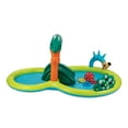 Play Day Round Inflatable Backyard Play Center & Kiddie Splash Pool ...
