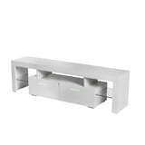 TV Stand with Remote Control LED Light Belt, Wood TV Cabinet ...