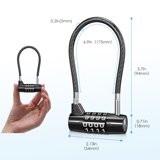 Combination Locks, AMIR Long Shackle 4 Digit Code Resettable ...