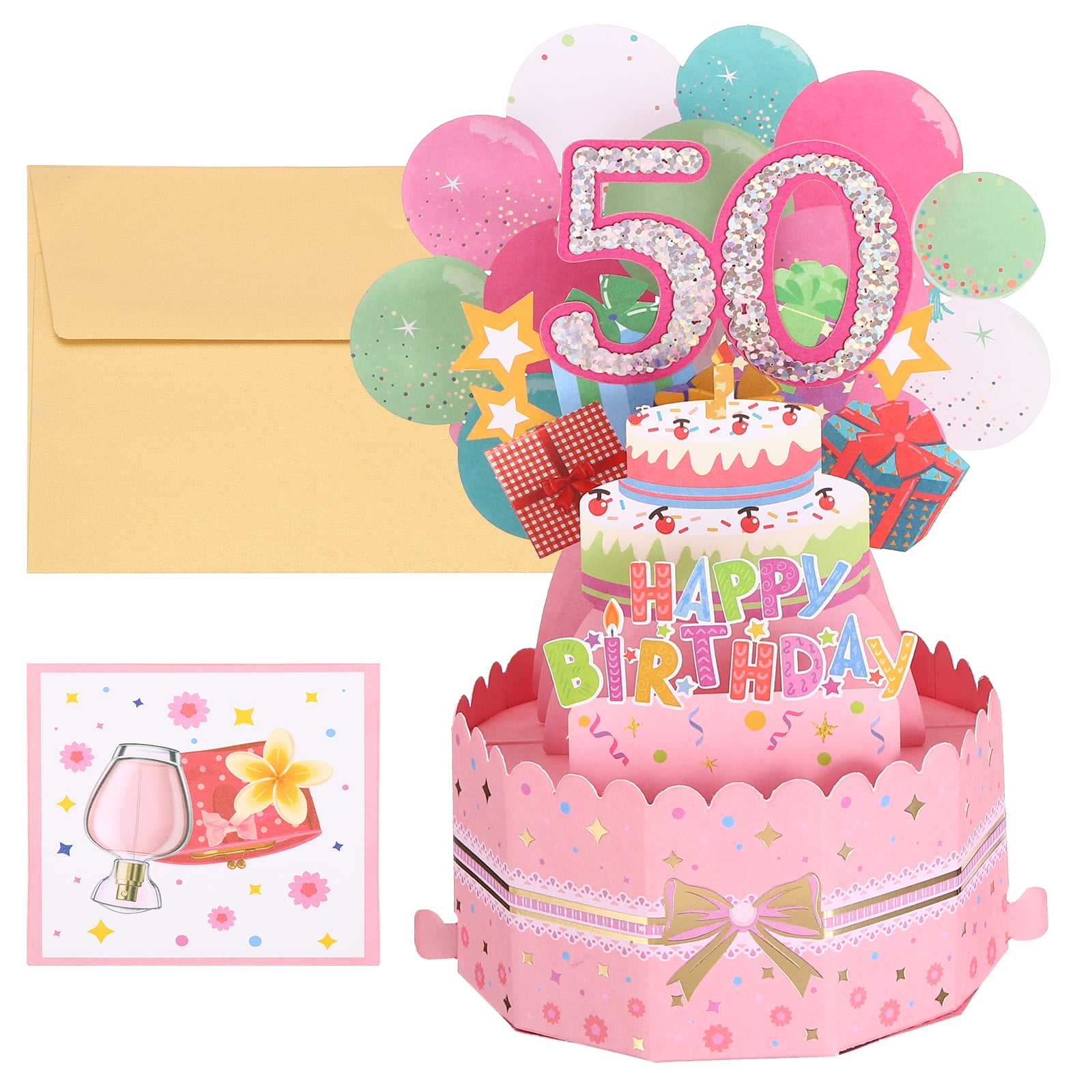 Click here for Uxcell 50th Birthday Card  Pop-Out Birthday Card W... prices
