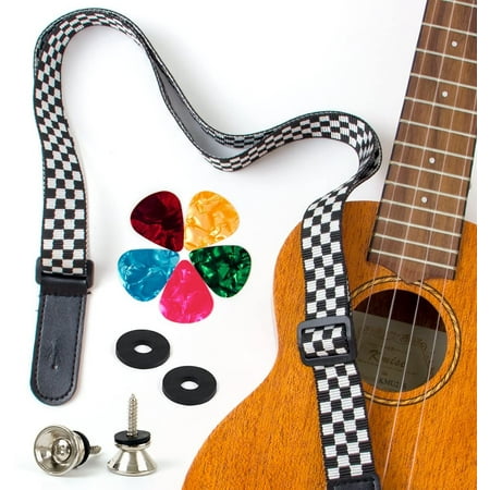 Ukulele Strap Belt Picks Straplocks With Protector Premium Strap Locks ...