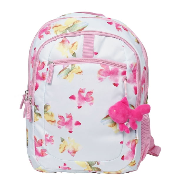 Crckt Kids Girls 16.5-inch School Backpack with Plush Dangle Accessory ...