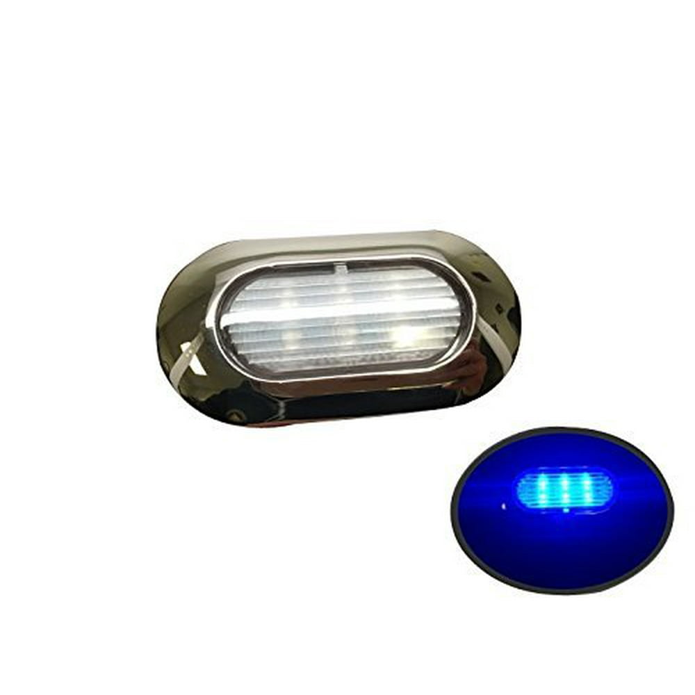 Pactrade Marine Boat Blue LED Light SS304 Housing Surface Mount 12V 22 ...