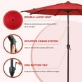 Abba Patio 9ft Round Lyon Outdoor Umbrella, UV Protection, Tilting, 6 ...