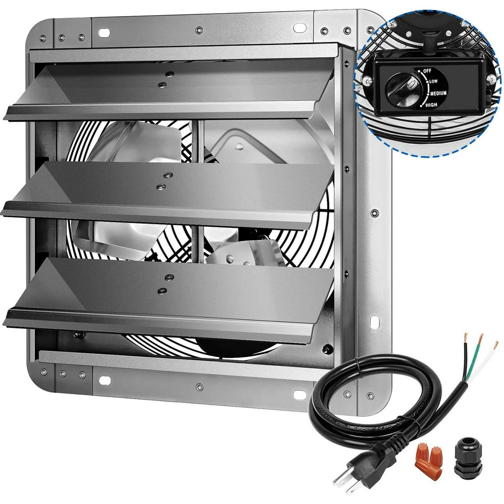iPower HIFANXEXHAUST12CT 3-Speed 12 Inch Shutter Variable Exhaust Fan ...