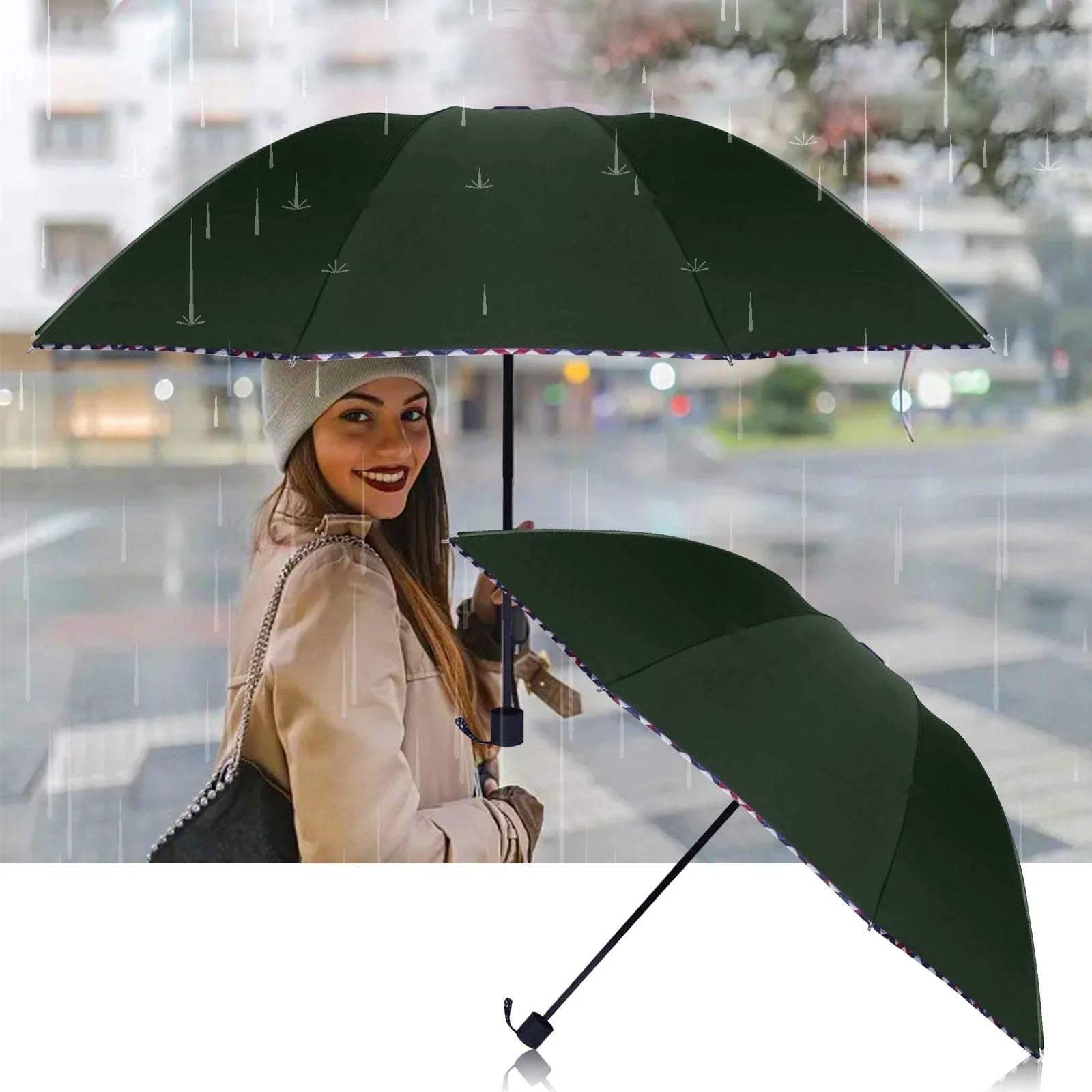 Click here for Xixi Extra Large Compact Umbrella With 50+ Black C... prices
