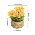 Dvumao Small Artificial Flower, Mini Pot for Spring Decor, Office Desk ...