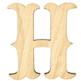 Krafty Supply 10" Tall Birch Plywood Letter H |1/4" Thick | Western ...
