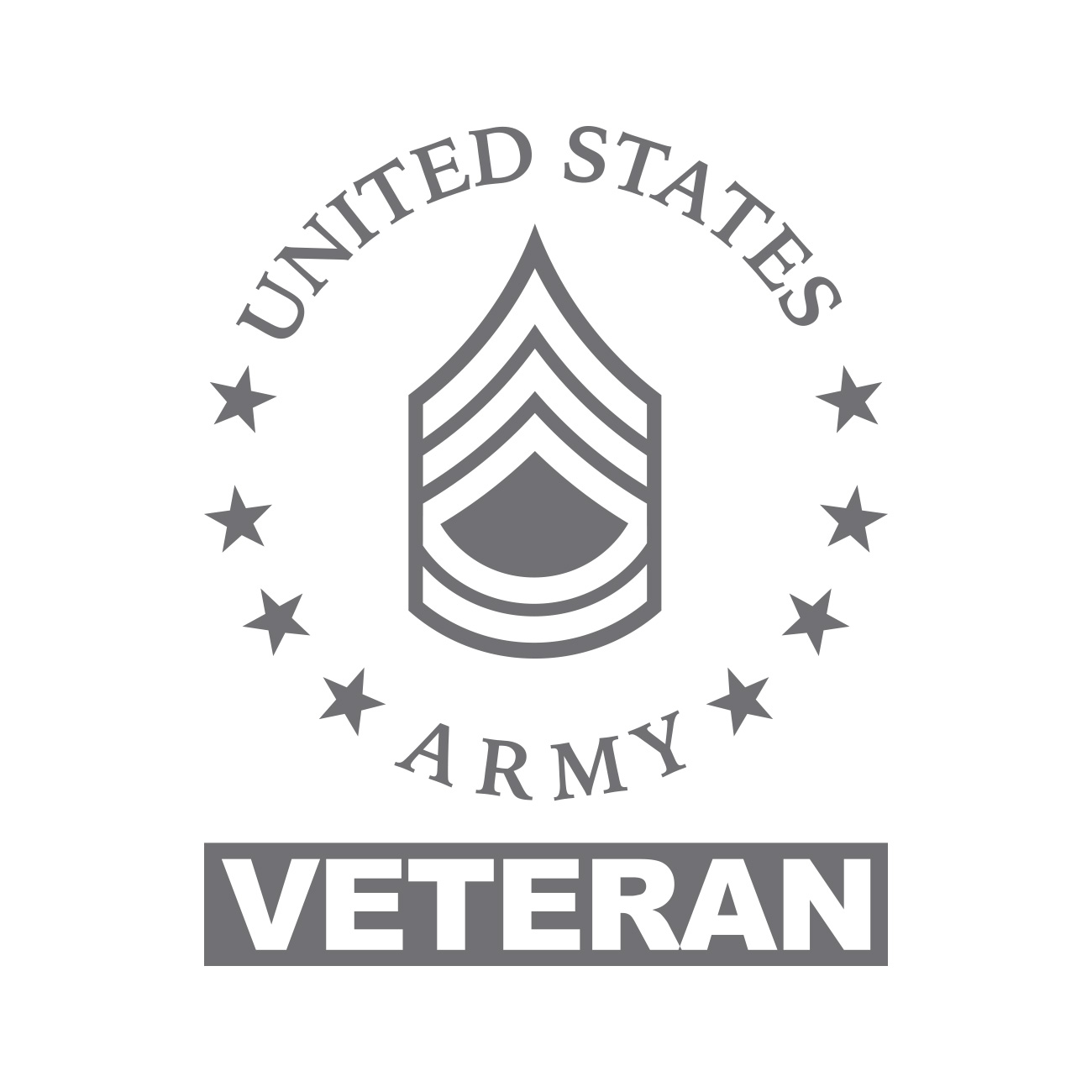 E-7 Sergeant First Class Veteran US Army Rank Sticker Decal Die Cut ...