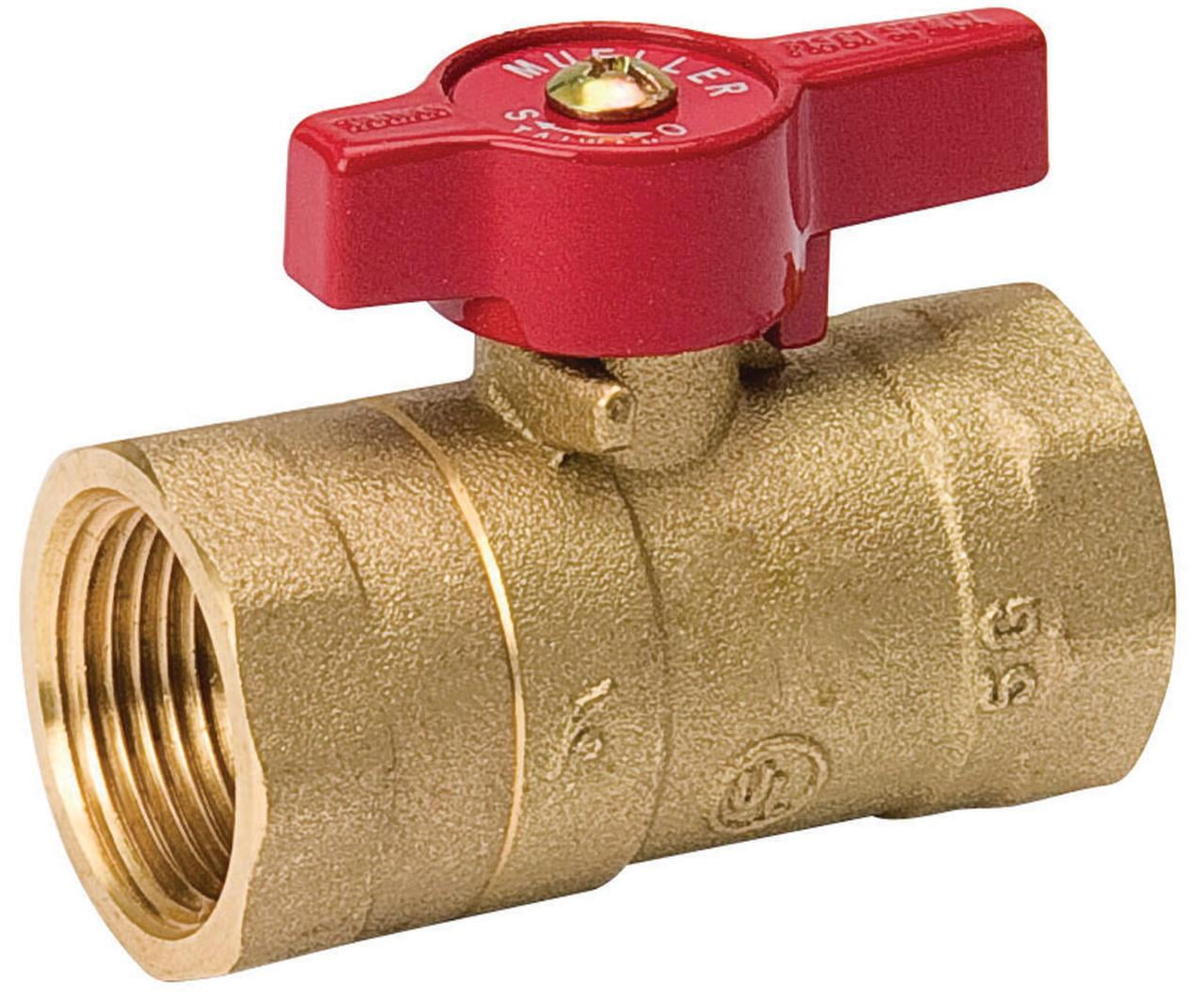 Mueller ProLine 2-Piece Gas Ball Valve, 1/2 in, FPT, 200 psi, Forged ...