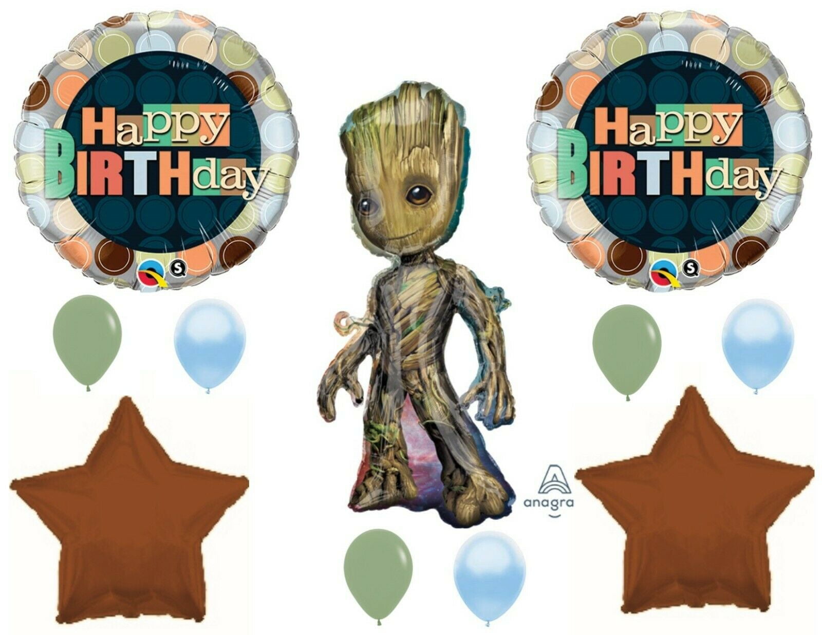 Groot Guardians of The Galaxy Happy Birthday Party Decoration - Marvel ...