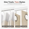Aluminum Ceiling Curtain Track Set with Hooks, 9ft - 12ft Adjustable ...