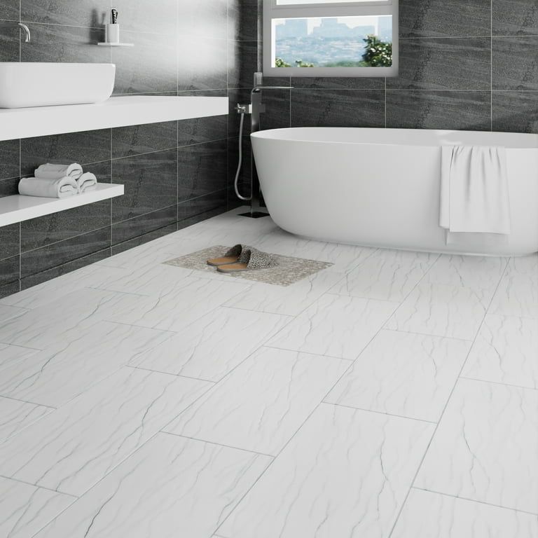 White Vinyl Sheet Flooring