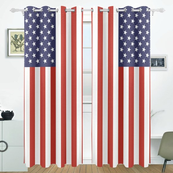 American Flag Curtains