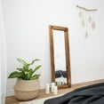 "YOSHOOT Oversized Wooden Full Length Leaner Mirror, 63""x24"" Large ...