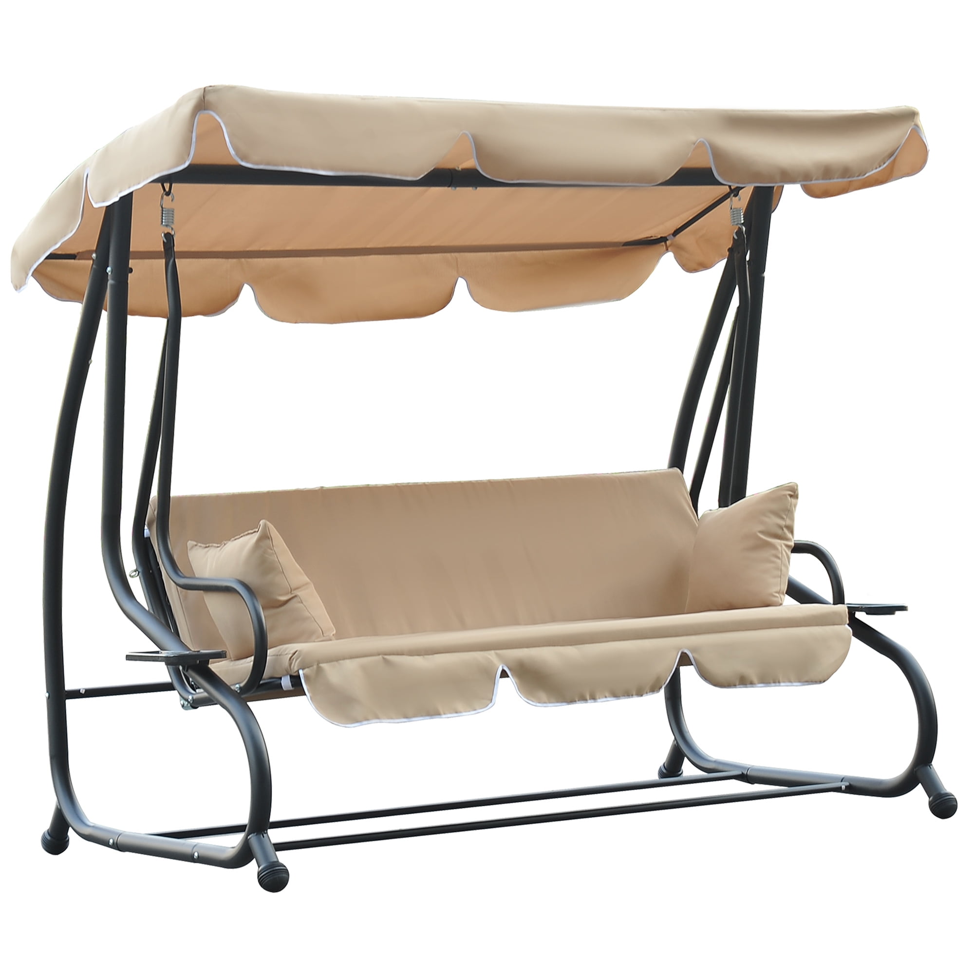 Click here for Outsunny 3-Seat Outdoor Patio Swing Chair  Beige 7... prices