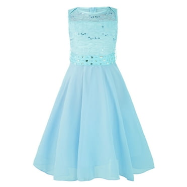 Girls Dress Beige Sequined Tulle Hi-lo Wedding Party Dress 6 Years ...