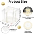 8 Pcs Clear Gift Box with Ribbon 3-Layer 10x10x12 Inch, Transparent ...