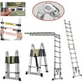 16.5FT Aluminum Telescoping Ladder, Portable, EN131 Certified, Anti ...