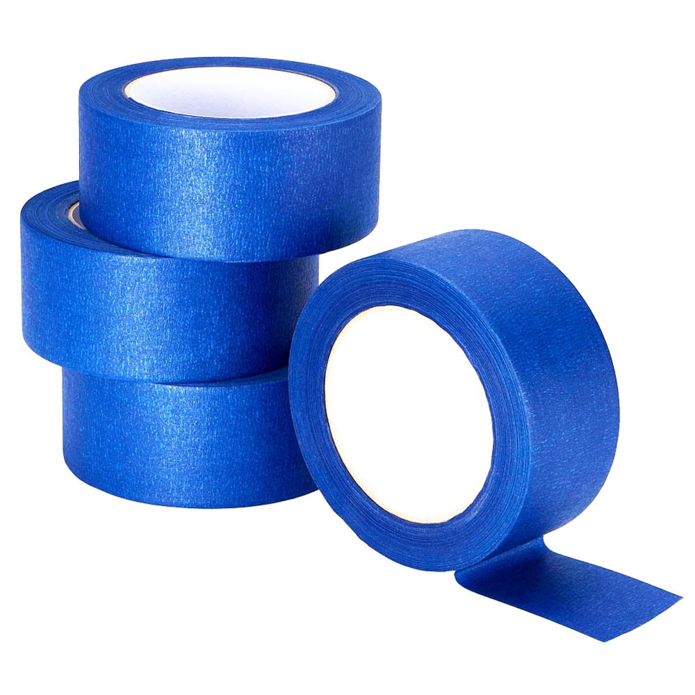 Leopcito Blue Painters Tape 2 inches Wide, Bulk 4 Pack Original Blue ...