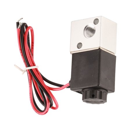 Solenoid Air Valve, 3V1-06 DC 12V/24V 3 Way 2 Position 1/8" BSP Electric Solenoid Valve Brass ...