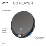 GPX Portable CD Player, PC301B, Black - Walmart.com